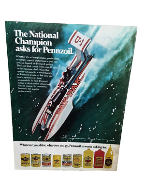 1975 Pennzoil Pay N Pak National Champion Hydroplane Racing Original ...