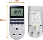 Electronic Digital Mains Plug in Timer Socket with LCD Display 12/24 ...