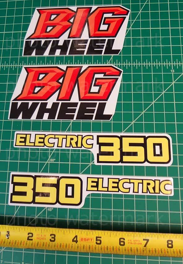 4pc Yamaha 1986 1987 BW350 BIG WHEEL 350 decals stickers graphics kit ...
