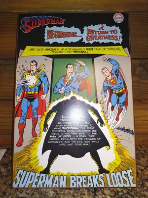 2014 DC COMICS “SUPERMAN BREAKS LOOSE” COMIC STRIP 19”x13” WOOD WALL ...