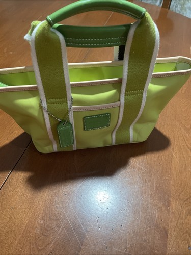 COACH Hampton Mini Weekender Tote 6268 Leather Trimming | eBay