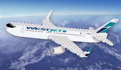 BEST LOCK WESTJET AIRLINES CONSTRUCTION TOY 55 PIECE BRICK TOY | eBay