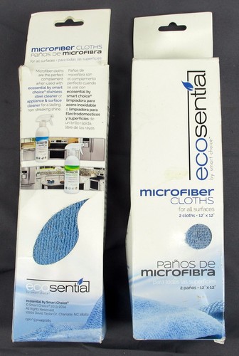 2x Smart Choice Ecosential 12"x12" All Surface Microfiber Cloths 2 ...