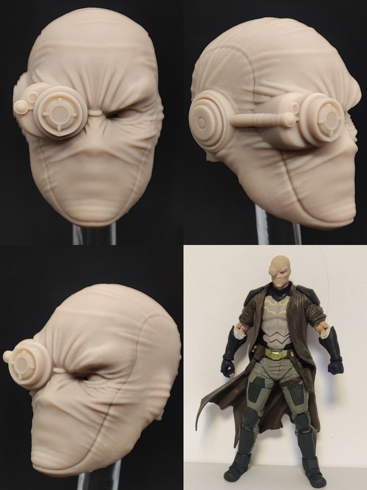 1/12 Unpainted Deadshot Floyd Lawton Head Carved Fit Mcfarlane Action ...