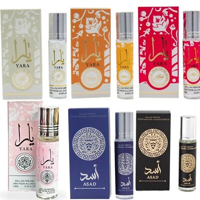 Lattafa Asad/Yara Roll On Eau De Parfum 4 Scents Available 10mL 0.34fl ...