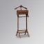 Gentlemans Valet Stand - Solid Mahogany Wood- Chestnut Colour - Clothes ...