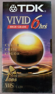TDK VIVID HIGH GRADE T-120 6 HOURS BLANK VIDEO CASSETTE TAPES VHS CLEAR ...