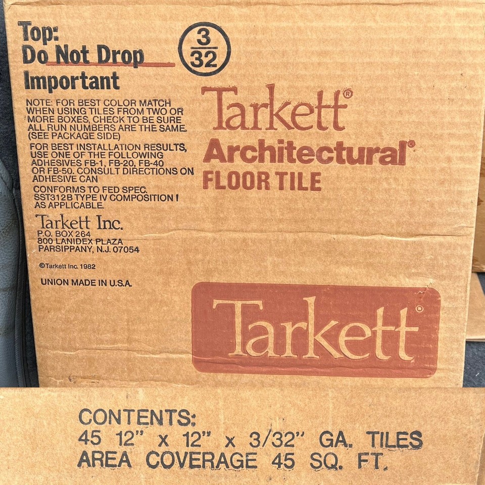 Azrock Tarkett Vinyl Composition Tile 12" Vintage Retro Brown Creme ...