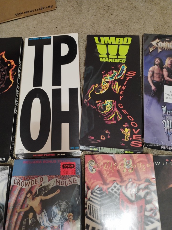 Lot Of 11 Empty CD Long Box Boxes, Spinal Tap, Limbo Maniacs, Crowded ...