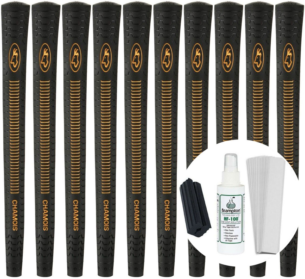 Avon Chamois Black Jumbo Golf Grips - Set of 10 w/ Grip Kit - New | eBay