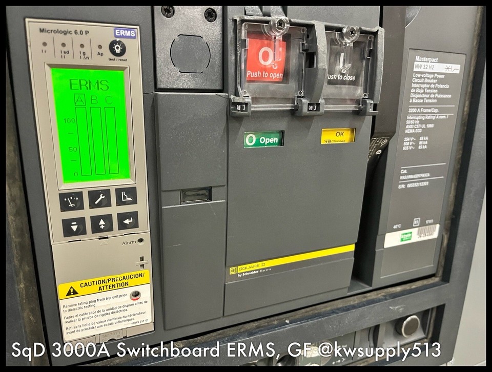 Square D QED 3000A Switchboard 480V 3P/4W with 1600/2000A Sections ERMS ...