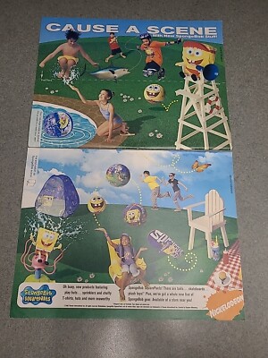 Spongebob Squarepants Merchandise Nickelodeon 2003 Print Ad 16x11 | eBay