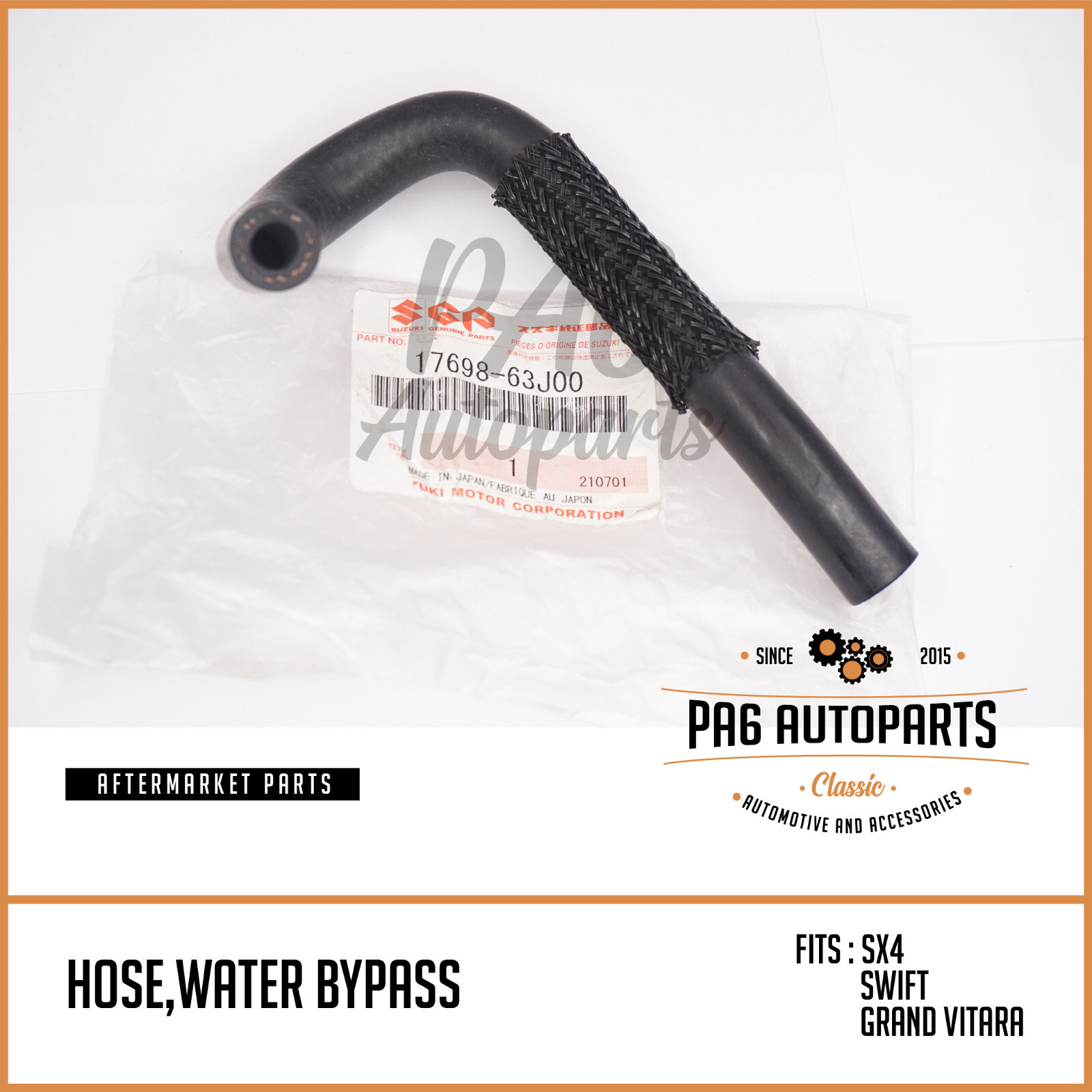 1769863J00 Genuine Suzuki Hose WTR Bypass 17698-63j00 for sale online ...