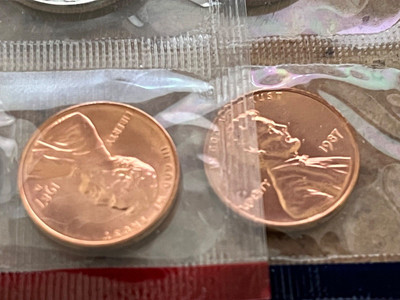 1987 P & D Clad PENNY Uncirculated US Mint Cello Wrapped free ship | eBay