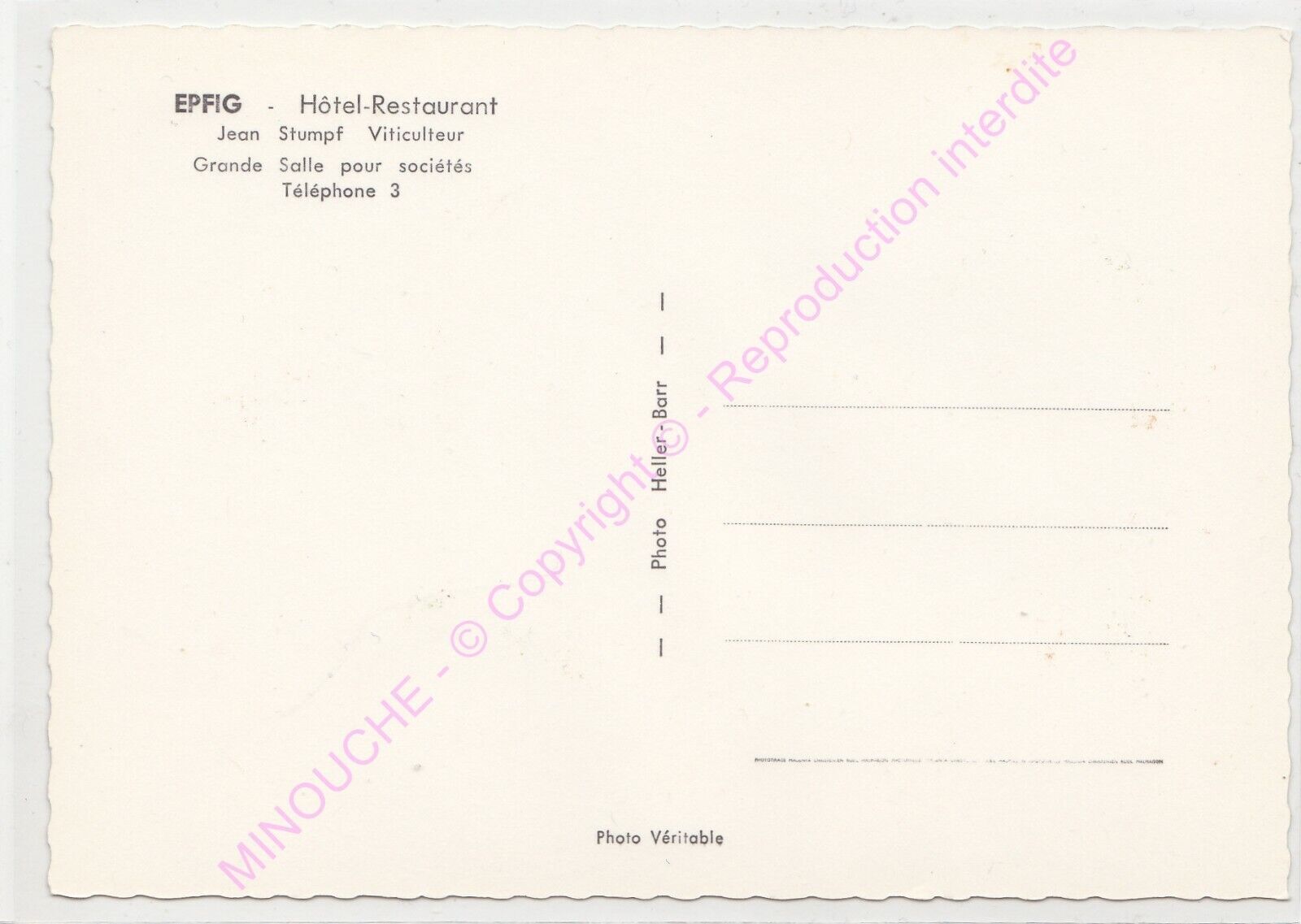 Cpsm 67680 Epfig Hotel Restaurant Jean Stumpf Winemaker EDT Heller | eBay