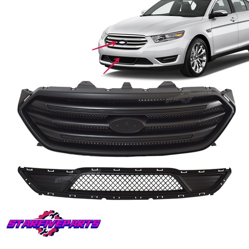 Fits Ford Taurus 2013-2019 Front Upper Grille/Lower Grille Full Matte ...