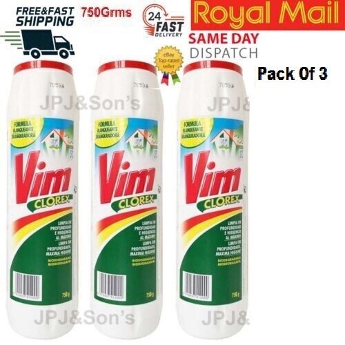 750Grms Vim Cloerx Classic Scourer Extra Whitening Powder Removes Stain ...