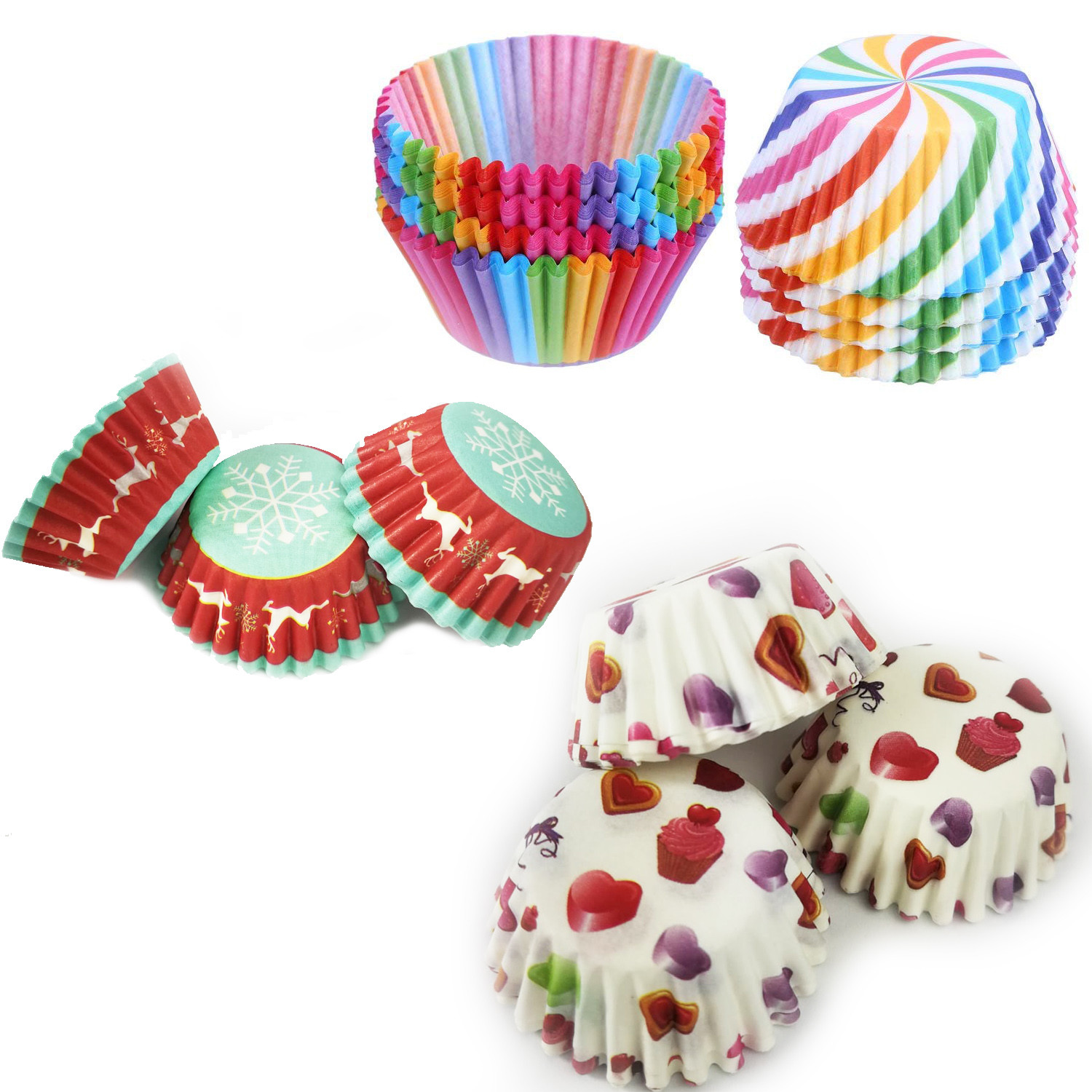 120 Cupcake Cases Mini, Great Quality Paper Baking Cases, Various ...