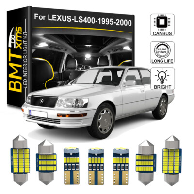 White Interior LED Light Bulbs Package + Free Tool for 1995-2000 Lexus ...