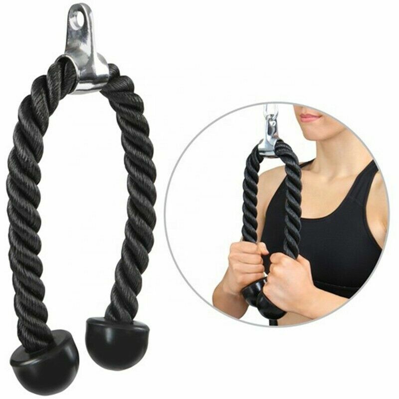 Bicep Tricep Ropes Pull Down Rope Cable Attachment Handle Multigym ...