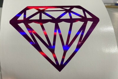 Diamond Decal | Car Window Laptop Vinyl Sticker | Ruby Jewel Fuchsia ...