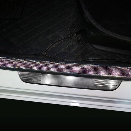 Bling Adhesive Rhinestone Sticker Sill Scuff Cover Threshold Strip for ...