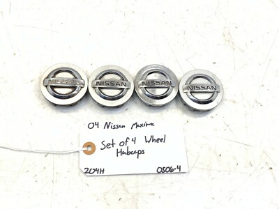 02 03 04 05 06 NISSAN MAXIMA CENTER WHEEL HUBCAPS SET OF 4 OEM 40342 ...