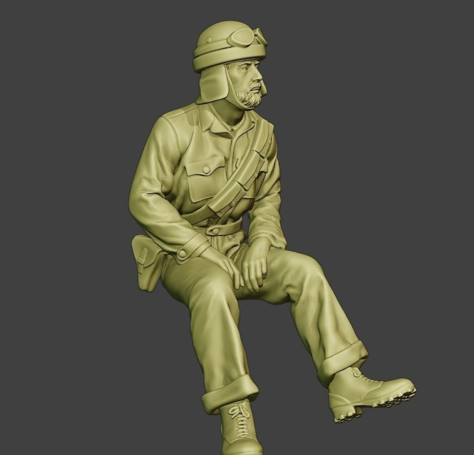 Italian Tank Crew Unit ww2 Stand ITCU1 3D print model Artejaol Studios ...