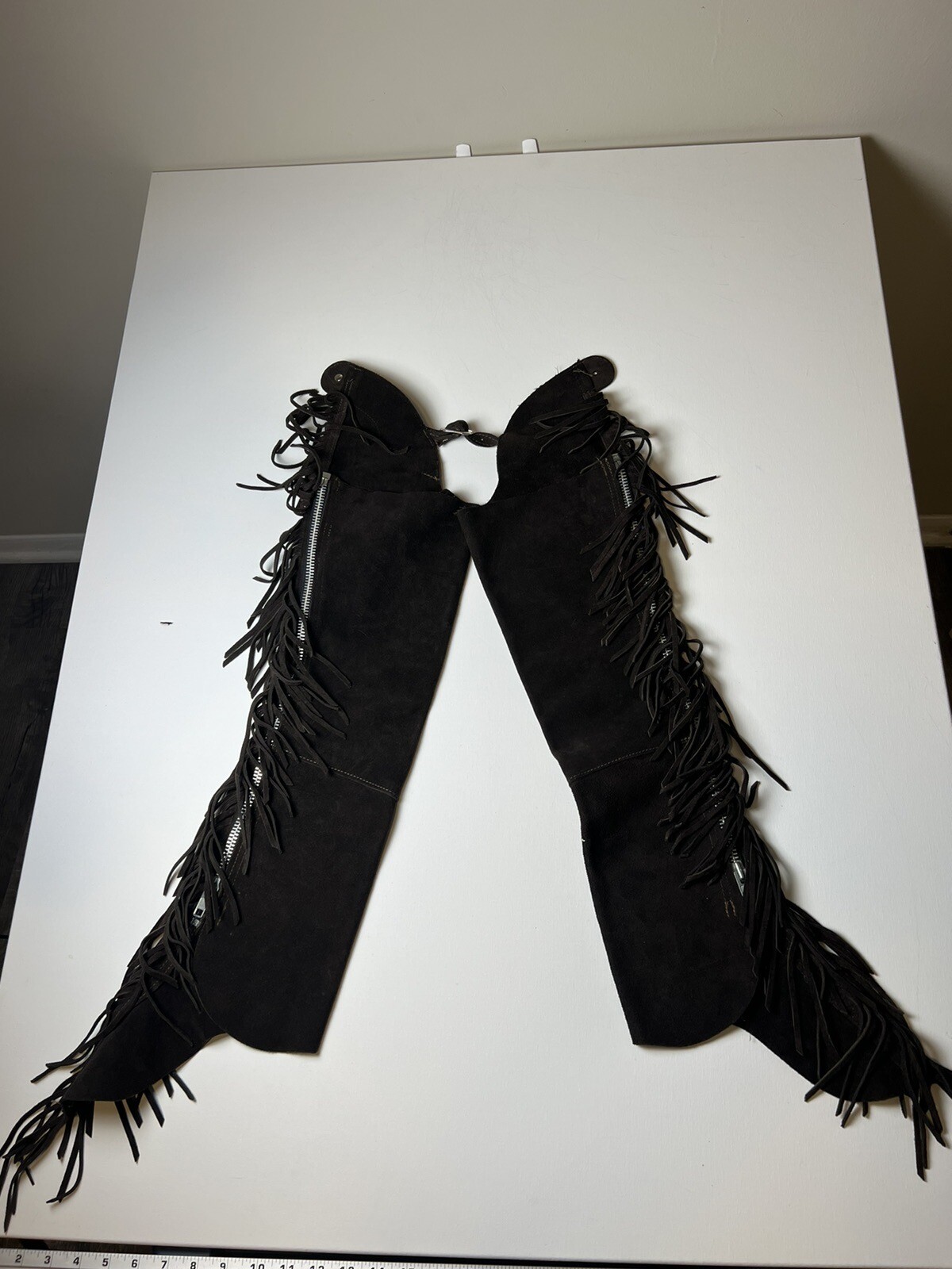 BARNSTABLE RIDING Brown Leather Suede Horseback Riding Chaps Size 8 | eBay