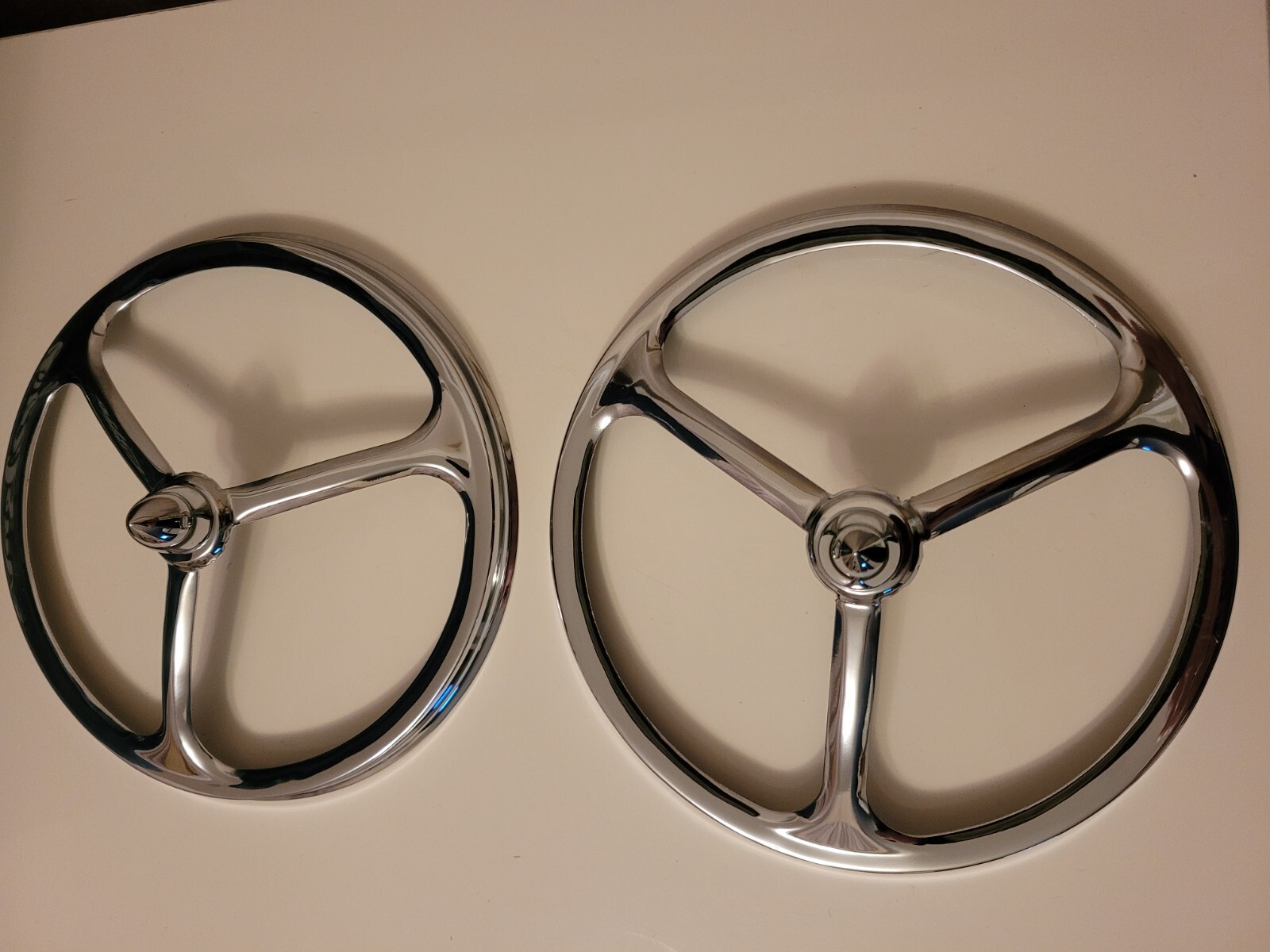 7" CHROME TRI BAR BULLET HEADLIGHT COVERS HOLDEN FORD CHEV HOTROD ...