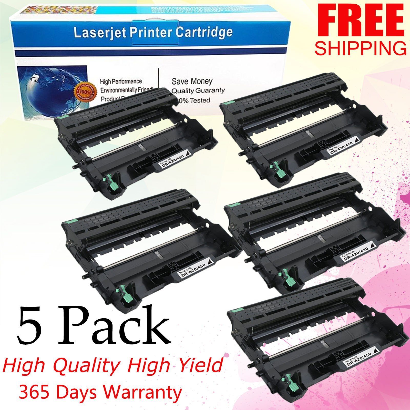 5PK DR420 Drum Compatible for Brother /HL2240/HL2270/MFC7360/MFC7860dw ...