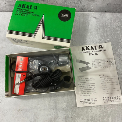 Akai DM-13 Dynamic Microphone Non Directional Original Box W/ Desktop ...
