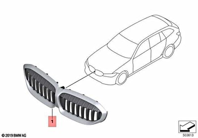 Genuine BMW Grill Front 51139448475 | eBay