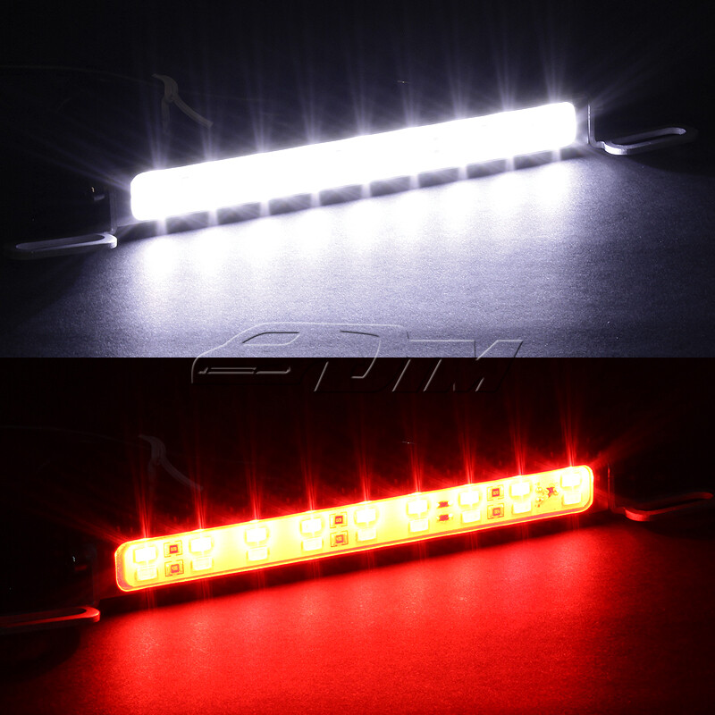 6000K White/Red 18 LED Bolt-On Car Truck License Plate Light DRL Lamp ...