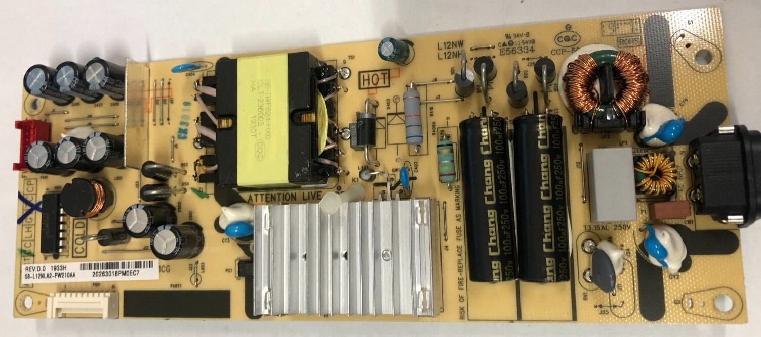 43S423 08-L12NLA2-PW210AA 20263018PM0EC7 POWER SUPPLY BOARD FOR TCL ...