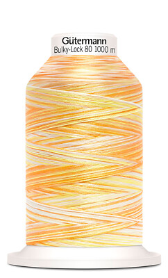 Gutermann Bulky-Lock No.80, 1000m Overlocking Thread #9914 Variegated ...
