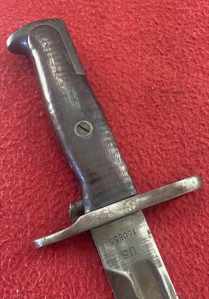 Original 1905 US SPRINGFIELD SA 1906 BAYONET WWI M1910 SCABBARD CANVAS ...