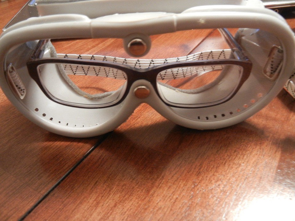 NOS Vintage Vispec Stadium Motorcycle Goggles Fit Over Glasses Grey ...