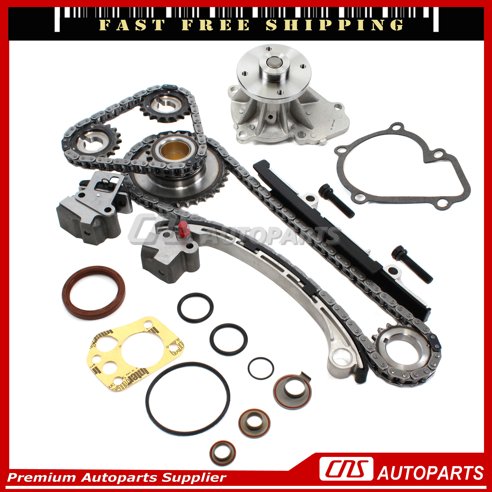 Timing Chain Kit Water Pump Fits 98-04 Nissan Frontier Xterra DOHC 2.4L ...
