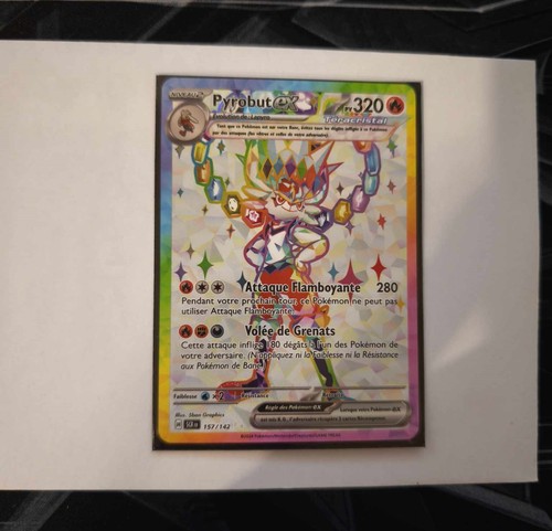 Carte Pokémon - Pyrobut ex 157/142 - Couronne Stellaire EV07 SCR Neuf ...