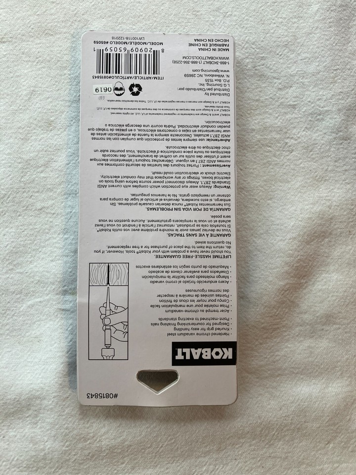 Kobalt 65059 3pc Countersink Steel Nail Set, 1/32” 2/32” 3/32” | eBay