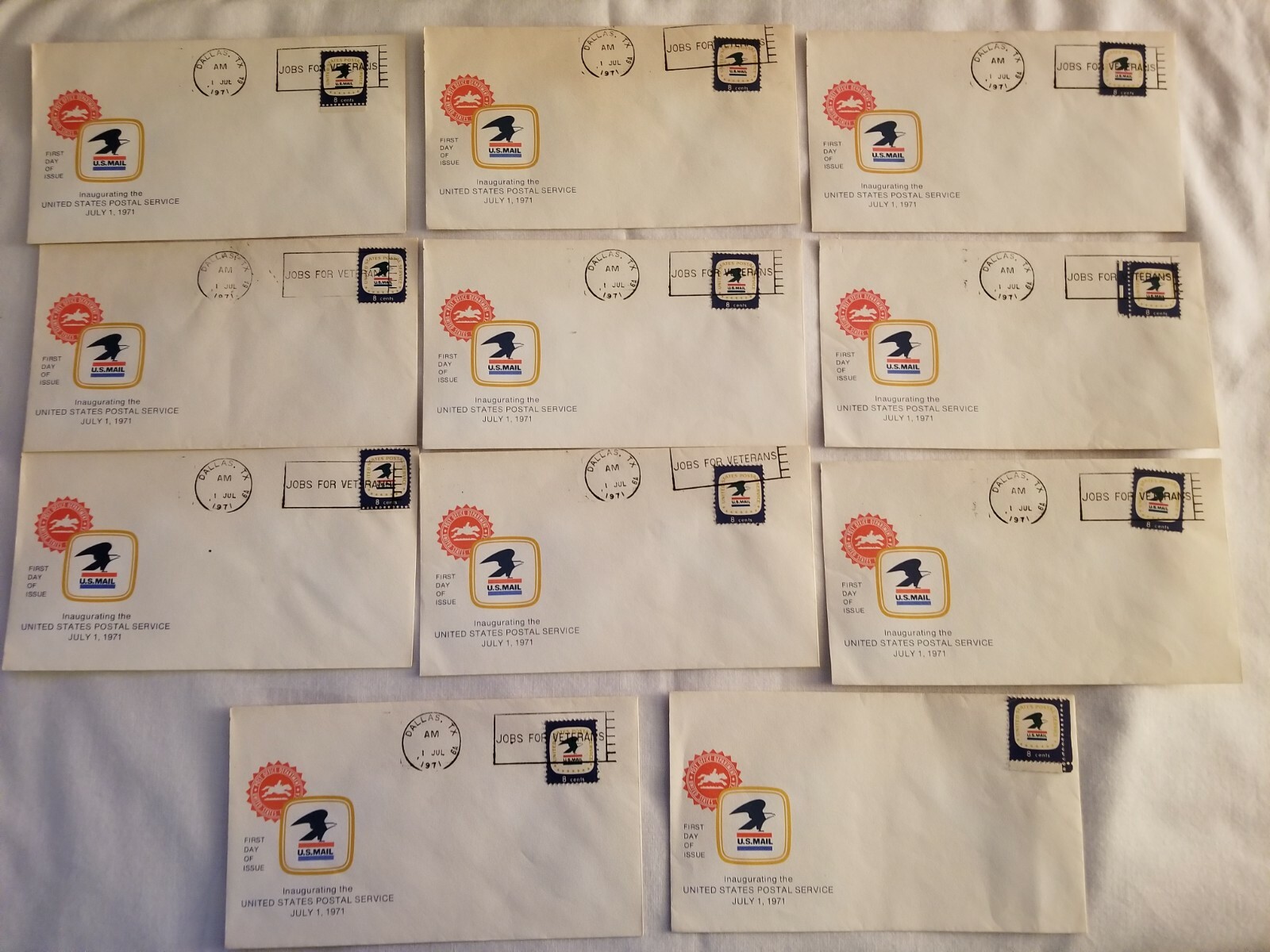 INAUGURATING THE US POSTAL SERVICE July 1, 1971 First Day of Issue ...