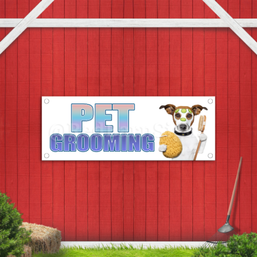 Pet Grooming Indoor Outdoor Vinyl Banner Design | eBay