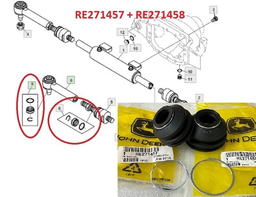Fits John Deere RE271458+RE271457 Seal Kit NOS New Genuine | eBay