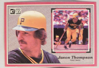 (3) JASON THOMPSON PIRATES 1983 DONRUSS 3-1/2" x 5" Baseball Card - | eBay