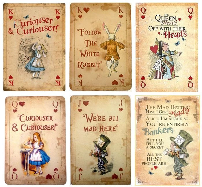 Alice In Wonderland Playing Cards