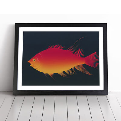 Contemporary Fish Framed Canvas Wall Art Print Poster Picture, Home ...