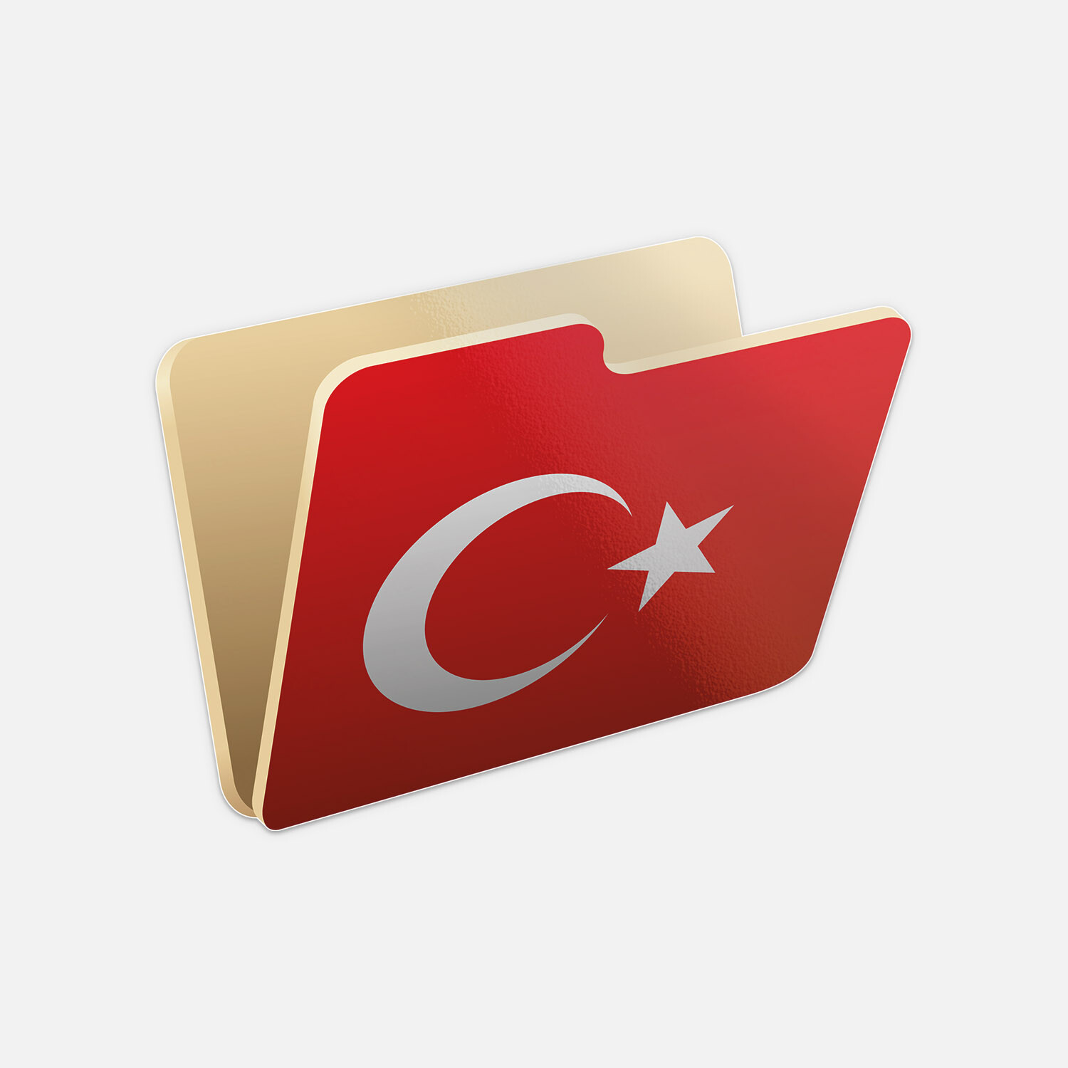 Turkey Folder Flag Icon Vinyl Sticker Decal | eBay