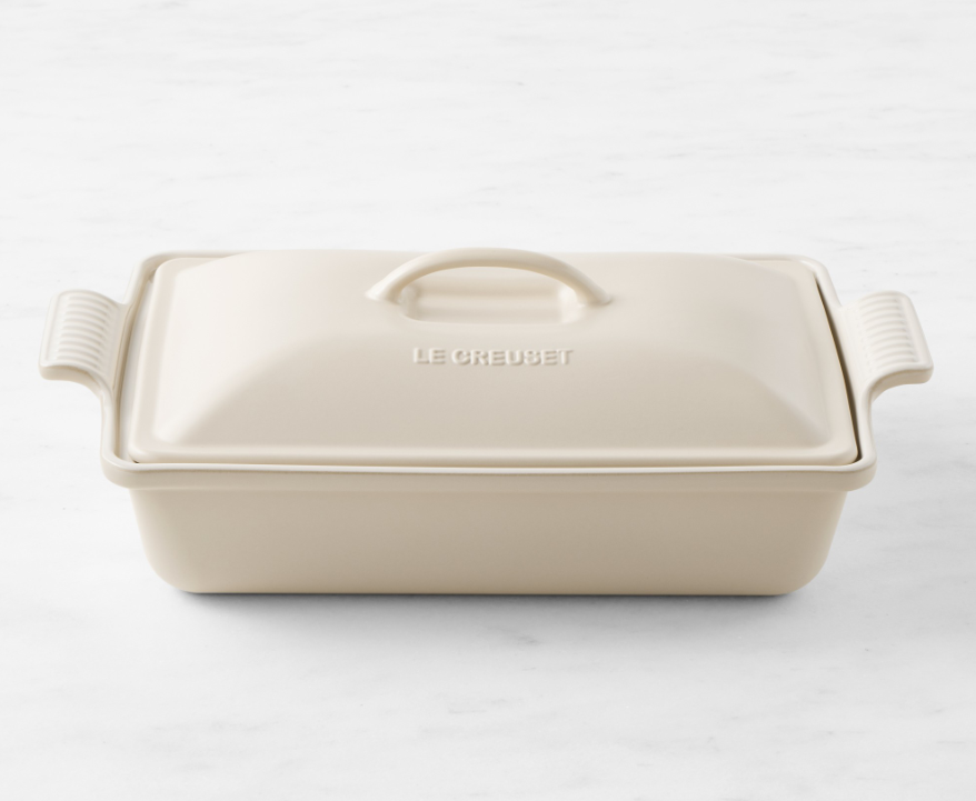 NEW Le Creuset Heritage Stoneware Rectangular Covered Casserole, 4-Qt ...