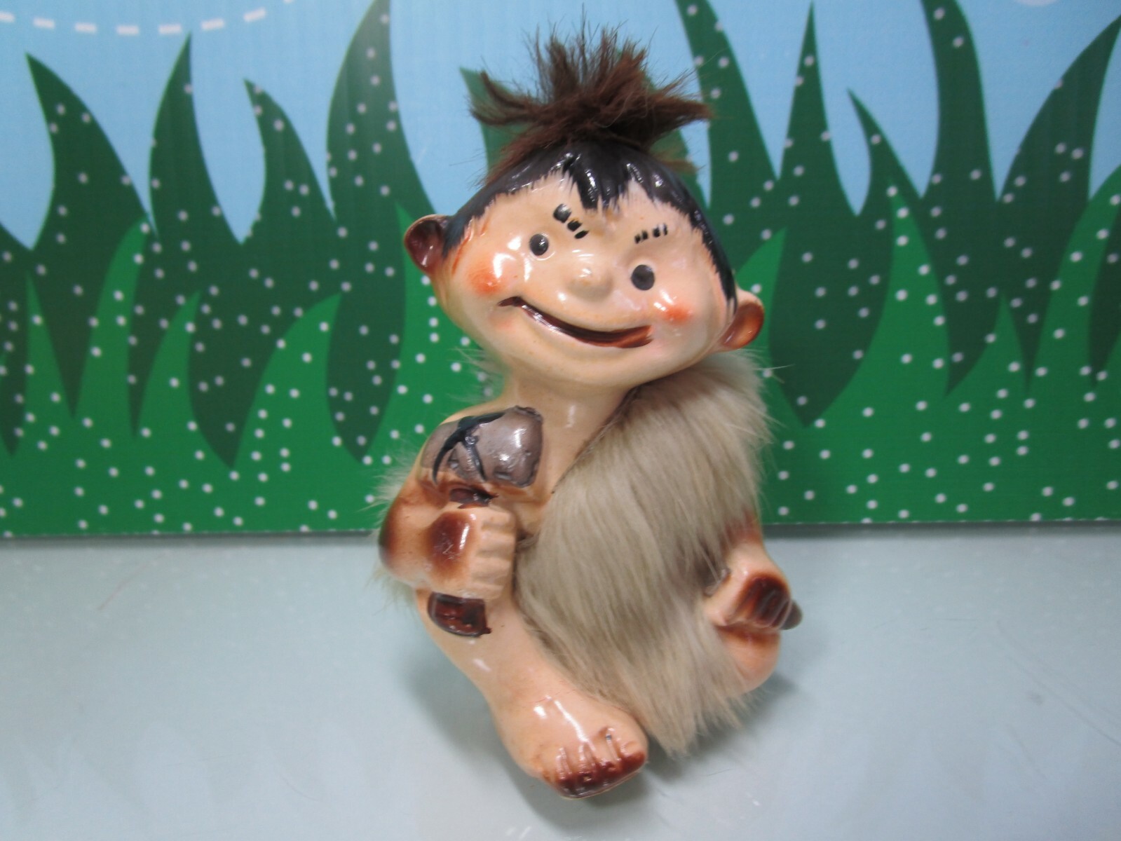 1960's VINTAGE CAVEMAN - 3 1/2" AncoTroll Doll - MADE IN JAPAN | eBay